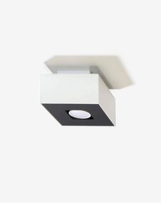 Stropní svítidlo Mono 1, 1x bílé/černé kovové stínítko