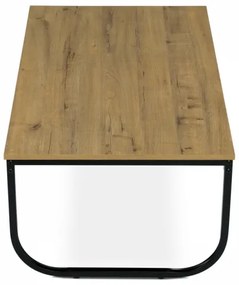 Konferenční stolek MDF divoký dub černý kov CT-622 OAK