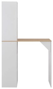 Barový stůl se skříní bílý 115 x 59 x 200 cm 280230