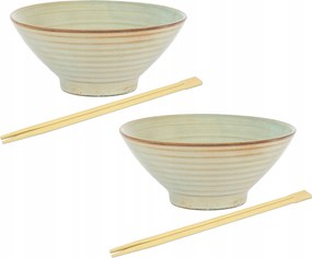 Talíře Misy na polévku Ramen Udon Tyčinky 0,6 L Keramická HandMade