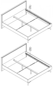 Tvilum Postel Rain 180x200 jackson hickory
