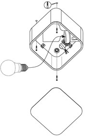 Eglo 99281 - Stropní svítidlo GRIMASOLA 1xE27/28W/230V