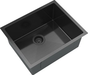 Gamma Gamma, 1-komorový nerezový dřez 540x440x210 mm, černá, GMA-S5444-BK