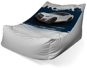 Sablio Sedací vak Lounge Nissan GTR 35 Modrý - 80 x 95 x 50 cm