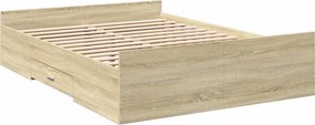 Rám postele se zásuvkami dub sonoma 120x200 cm kompozitní dřevo 3280302