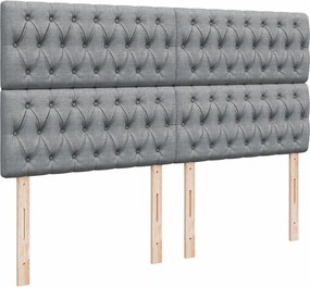 Box spring postel s matrací světle šedá 180 x 200 cm textil 3291366