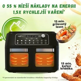 GourmetMaxx Dvojitá horkovzdušná fritéza MaxxMee DUAL 05535