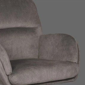 LABEL51 Otočné křeslo MOSS antracit s područkami CH-73.025