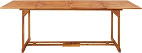 Zahradní jídelní stůl 220 x 90 x 75 cm masivní akáciové dřevo 315946