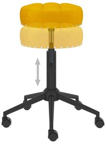 Petromila Otočné jídelní židle 4 ks hořčicově žluté samet