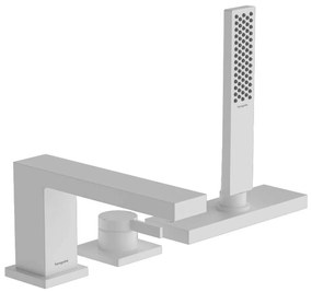 Hansgrohe Tecturis E - Baterie na okraj vany, 3-otvorová instalace, sBox, matná bílá 73443700