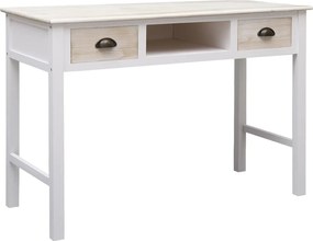 vidaXL Konzolový stolek 110 x 45 x 76 cm dřevo [284161] Barva: bílá a barva dřeva