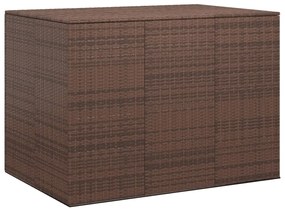 Zahradní úložný box PE ratan 145 x 100 x 103 cm hnědý,  317230