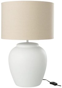 OnaDnes -20% Bílá keramická stolní lampa J-line Limme 60 cm
