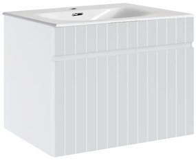 COMAD Závěsná skříňka s umyvadlem - ICONIC 82-60 white, šířka 60 cm, matná bílá