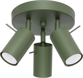 Sollux Lighting Stropní svítidlo RING 3P olivově zelené