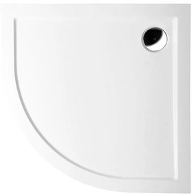Polysan SERA sprchová vanička z litého mramoru, čtvrtkruh 80x80cm, R550, bílá - 40511