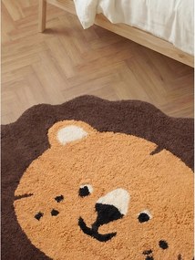 Oranžový/hnědý pratelný/ručně tkaný bavlněný dětský koberec 112x120 cm Snuggle Lea – Hanse Home