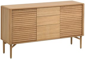 OnaDnes -20% Dubová komoda Kave Home Lenon 155 x 45 cm