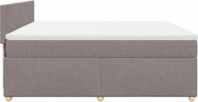 Box spring postel s matrací taupe 200x200 cm textil 3289084