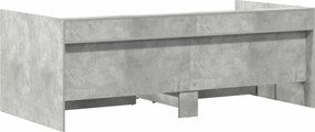 Denní postel se zásuvkou Šedá 90 x 200 cm Kompozitní dřevo 3345120