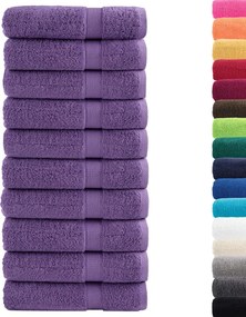 Premium ručníky SOLUND 10 ks fialové 50 x 100 cm 600 g/m² 137355