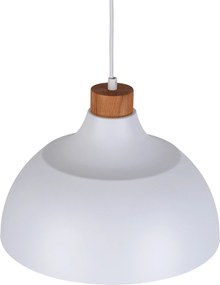 TK Lighting Bílý závěsný lustr Cap pro žárovku E27 TK2070