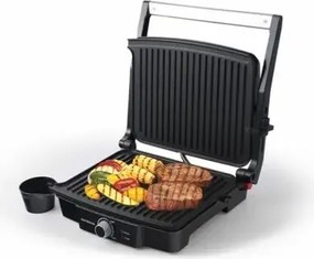Orava Grillchef černá / Elektrický kontaktní gril / 1800-2100W / 6 pro