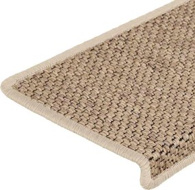Samolepící nášlapy na schody vzhled sisal 15 ks 65x21x4 cm 326891