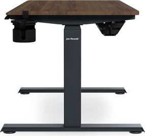 Elektrický stůl s regulací výšky ergonomický antracitový/ořech,1200x600 mm: ARIA