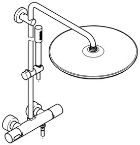 GROHE 27174001 - Sprchový systém RAINSHOWER SYSTEM 400 450 mm lesklý chrom