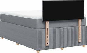 Box spring postel s matrací světle šedá 120 x 200 cm textil 3287423