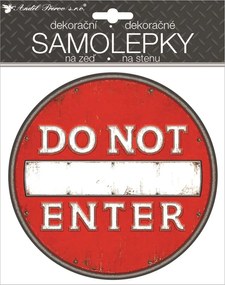 Anděl Přerov Samolepka na zeď nápis 3D "Do Not Enter" 18 x 23 cm