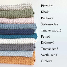 TULULUM Dárková sada - vaflová osuška + ručník Barva osušky a ručníku: Světle šedá