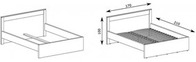 Casarredo Postel 160 INDIANAPOLIS I-19 jasan tmavý