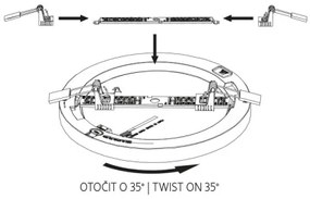 Podhledové/přisazené svítidlo Panlux ADAPT CCT 3000-4000-6000K 30W průměr 330mm PN21400003
