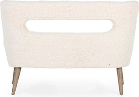 Krémová pohovka z umělé kožešiny 115 cm Cortina – Bizzotto
