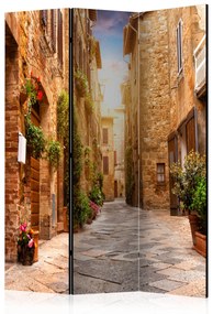 Paraván - Colourful Street in Tuscany [Room Dividers]
