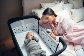 MoMi REVO tmavě šedá / Postýlka / do 9 kg