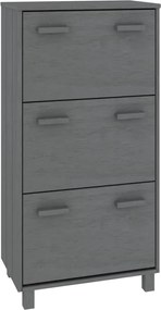 vidaXL Botník HAMAR 59,5 x 35 x 117 cm masivní borovice [340514] Barva: Tmavě šedá