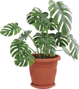 Květináče 6 ks Cihlově červená Ø 30 x 25 cm Plast 3403272