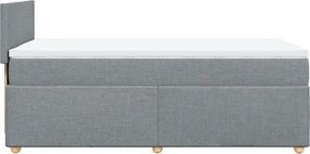 Box spring postel s matrací světle šedá 80 x 200 cm textil 3286500