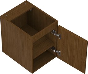 Mexen Rivel, koupelnová skříňka 35 cm, 1 dvířka, drážkovaná, ořech, 91A21-03547-1-BF86