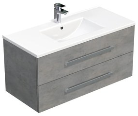 Koupelnová skříňka s umyvadlem Naturel Cube Way 100x53x46 cm beton mat CUBE461002BEMOD