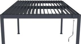 Bioklimatická pergola G21 Austin 4x3 m, antracitová hliníková