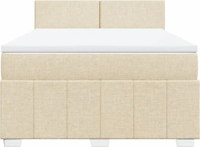 Box spring postel s matrací krémová 140x190 cm textil 3287061