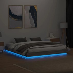 Rám postele s LED osvětlením šedý sonoma 200 x 200 cm 3209770