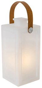 Moderní stolní lampa s efektem bílého plamene dobíjecí IP44 - Stard