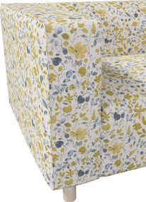 Potah na pohovku IKEA  Klippan 2-místná barva žlutá látka pletený vzor, vzorované
