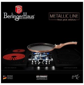 BERLINGERHAUS Pánev na palačinky s mramorovým povrchem 25 cm Rosegold Metallic Line BH-1523